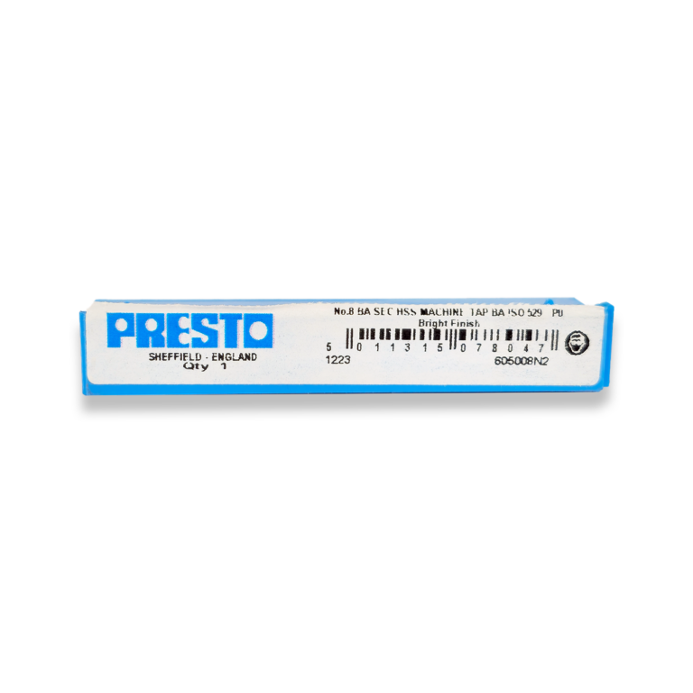 PRESTO 9BA HSS SECOND TAP - Myford Tools