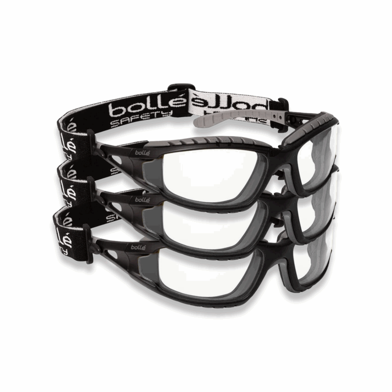 Bolle Safety Glasses Goggles Tracker Range TRACPSI Clear Lens x 3 pairs ...