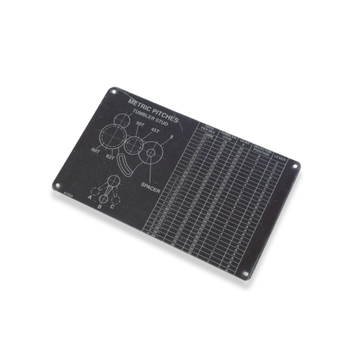 228. GEARBOX PLATE - METRIC PITCHES A7934 - Myford Tools