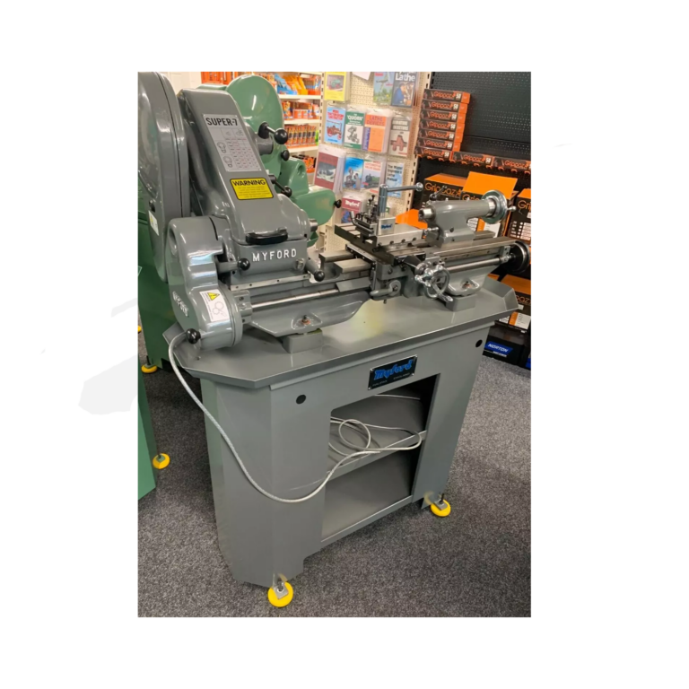 Refurbished Myford Super 7 Small Bore Lathe Imperial Grey Cabinet ...