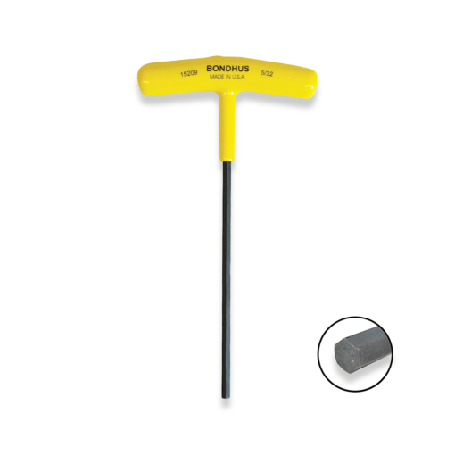BONDHUS 5/32" T-Handle 6" Hex Driver 15209 - Myford Tools