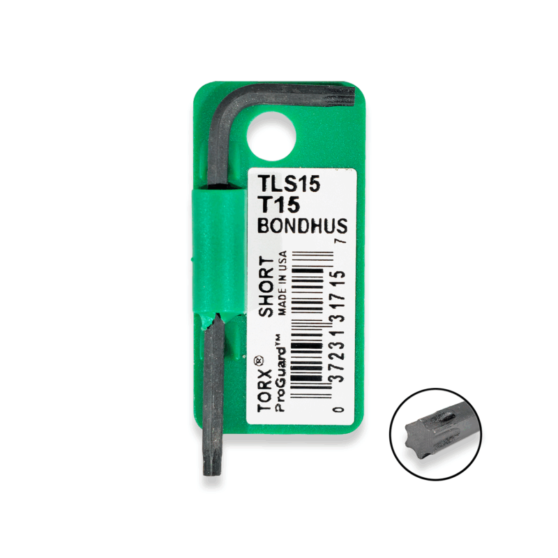 BONDHUS T15 Short Arm Torx 15 Allen Key 31715 - Myford Tools
