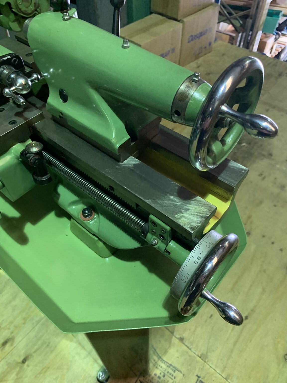 Myford Super 7 lathe with gearbox power cross feed motor switch cabinet ...